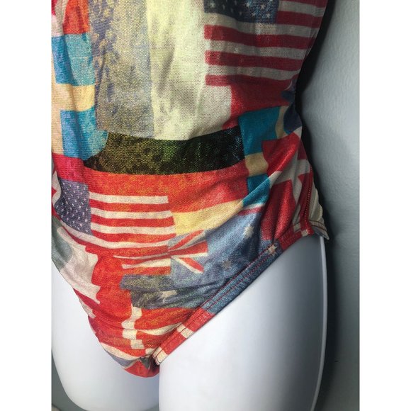 Speedo Swim Vintage Speedo Flags Of The World Spandex Actionback